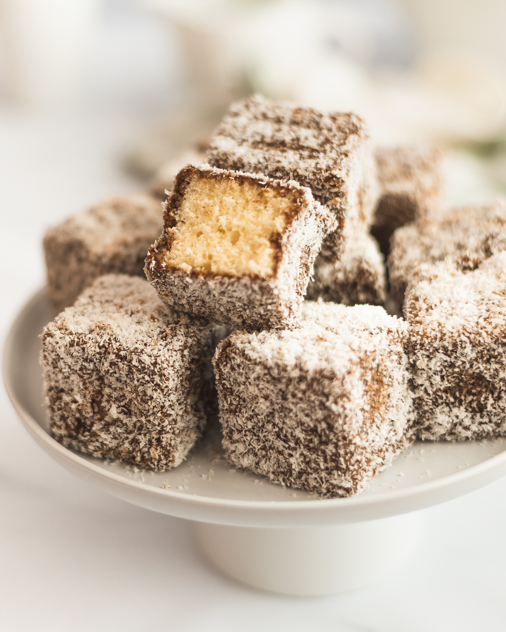Lamingtons - Milling Coconuts